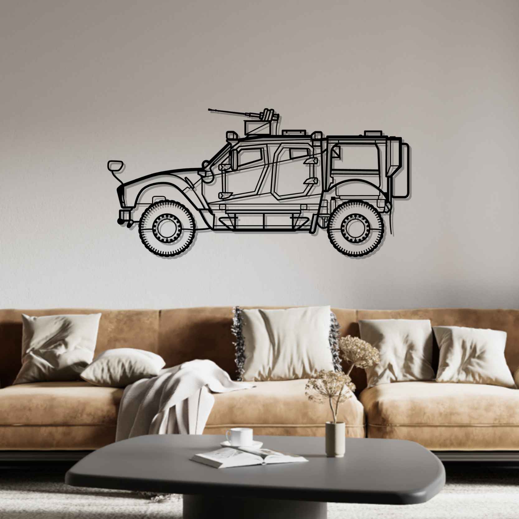 M-ATV MRAP Silhouette Metal Wall Art – Squad Brothers