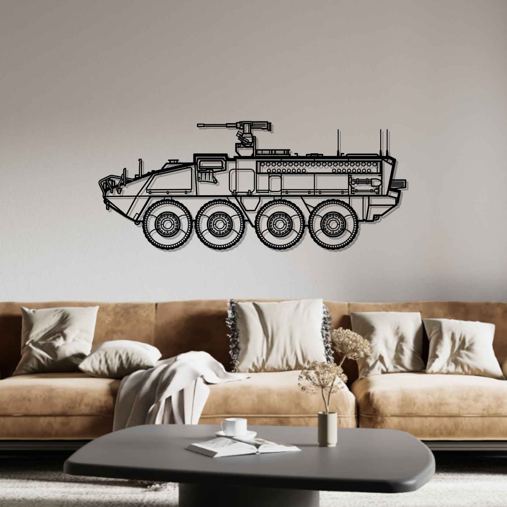 M1126 Stryker Silhouette Metal Wall Art – Squad Brothers