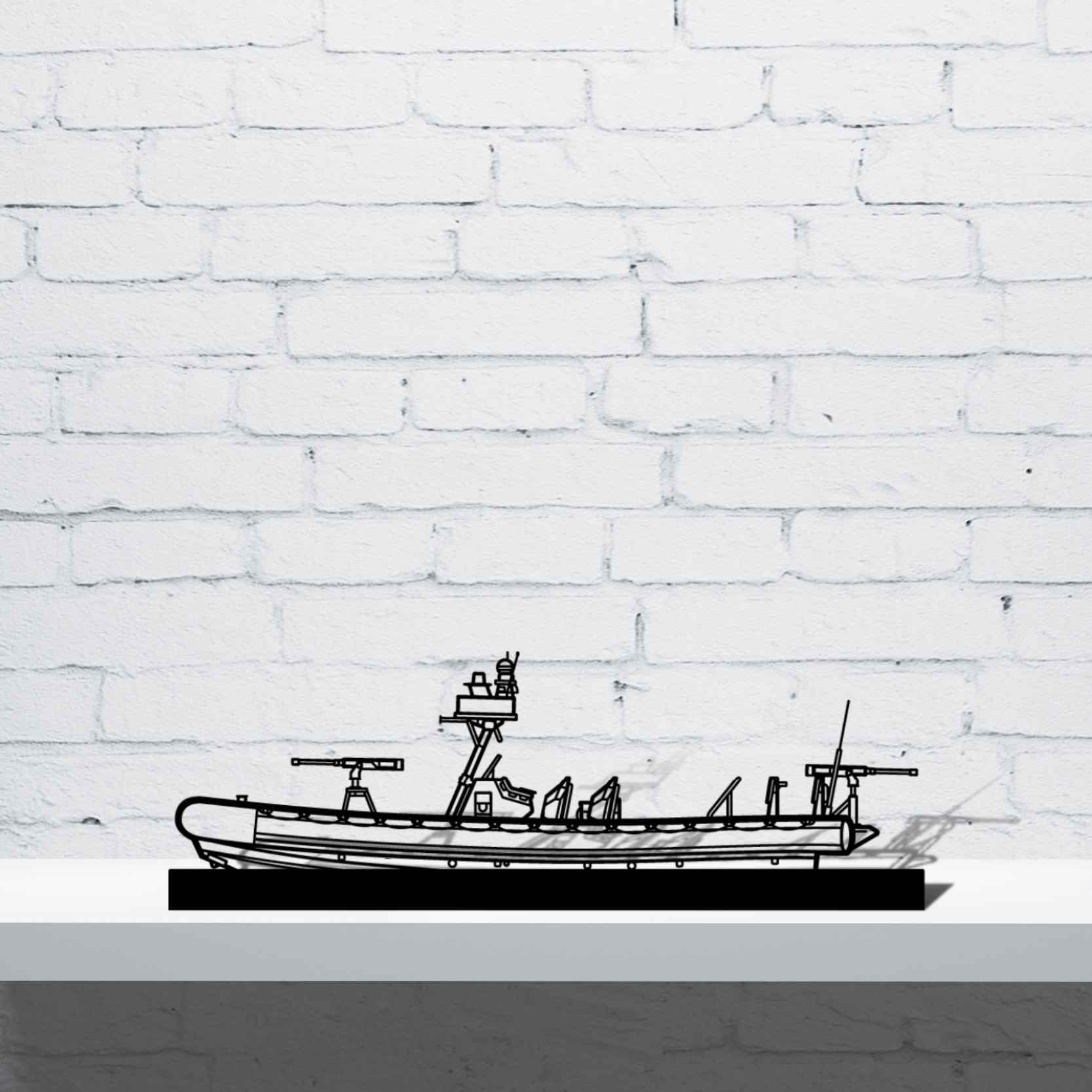 NSW RHIB Silhouette Metal Art Stand – Squad Brothers
